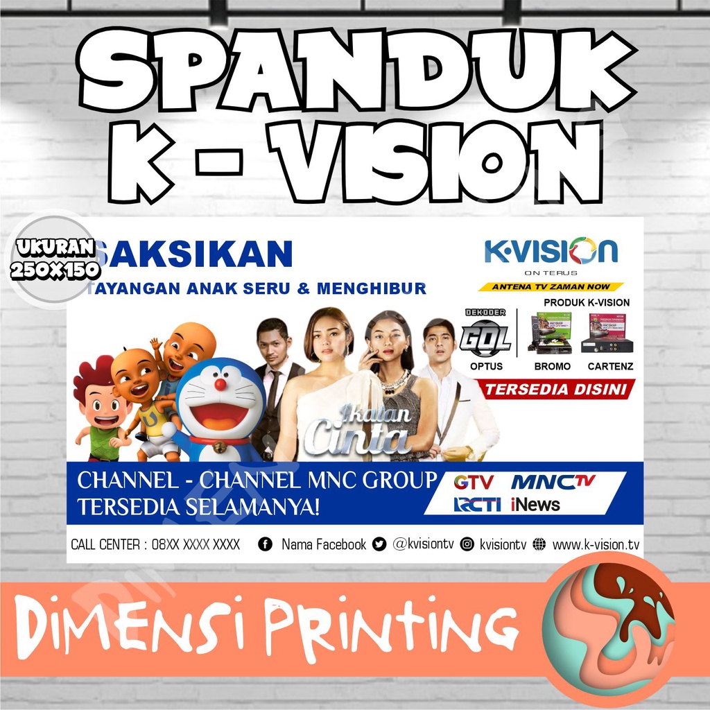 Jual BANNER SPANDUK K-VISION / SPANDUK TOKO PEMBAYARAN ONLINE / SPANDUK ...