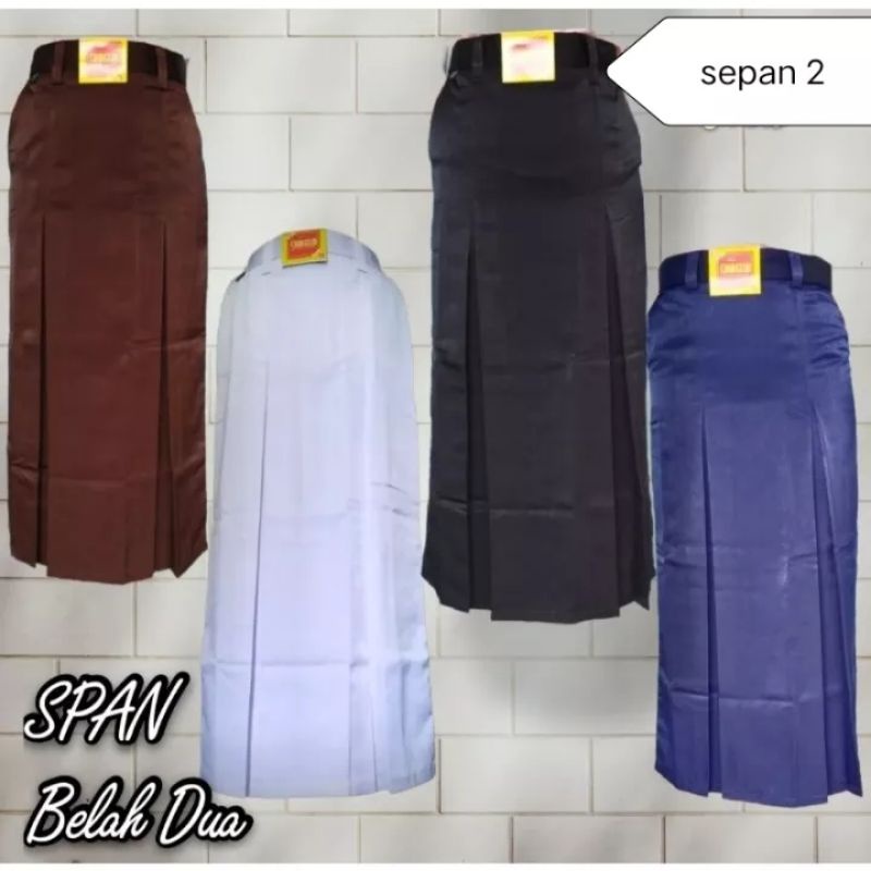 Jual Rok Span Belah Dua Rok Biru SMP Rok Span Belah Dua Coklat Pramuka ...