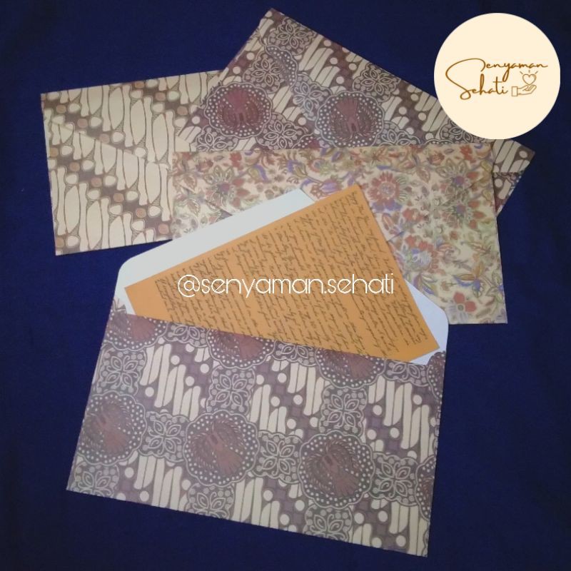 Jual Amplop Batik Unik Aestetik 19x11cm / Batik Envelope untuk ...