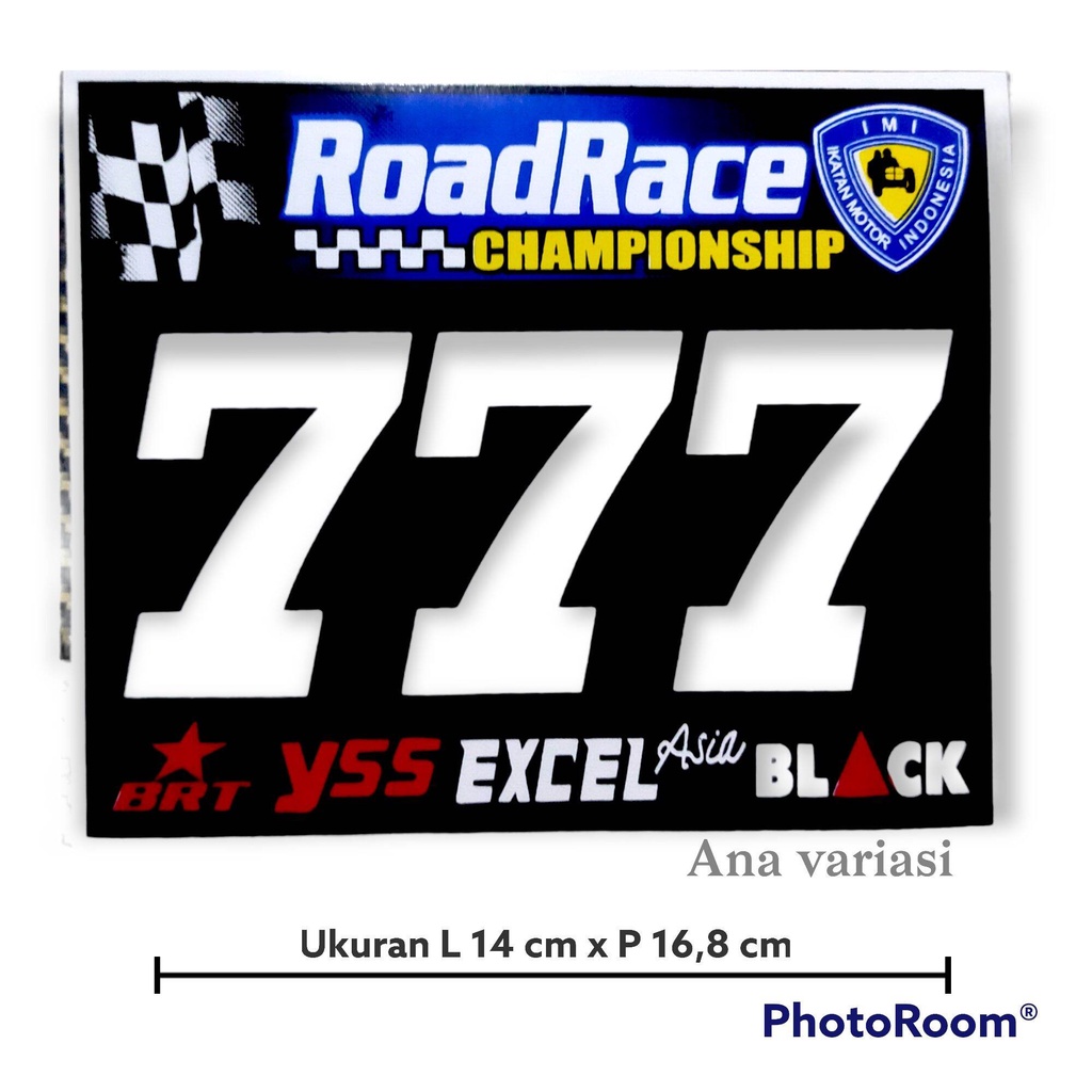 Jual stiker roadrace besar stiker motor road race stiker angka stiker ...
