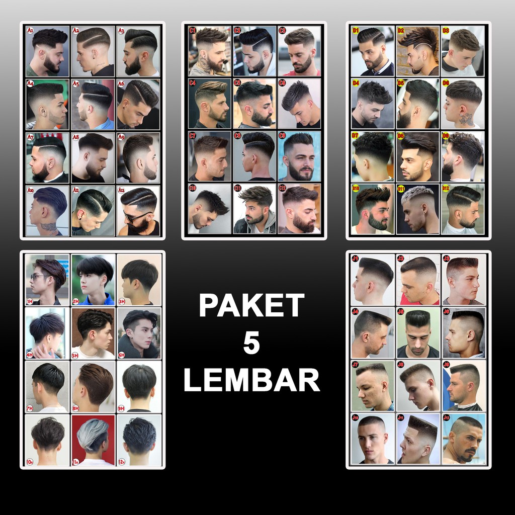 Jual Poster Babershop Pangkas Rambut & Salon Model Terbaru Hiasan ...