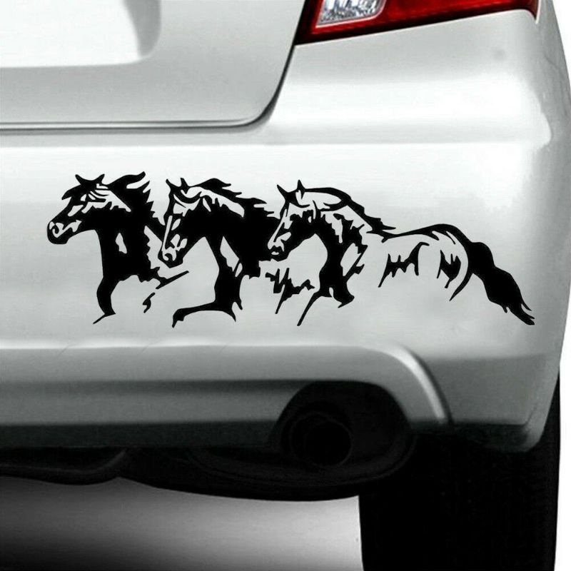 Jual Stiker Mobil Kuda Berlari Running Horses Car Sticker Stiker Body ...