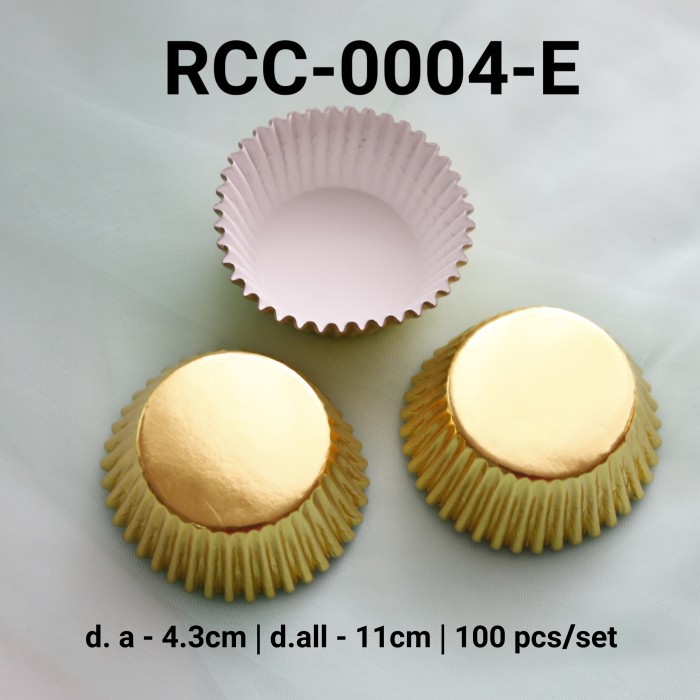 Jual RCC-0004-E Packaging Kertas cupcake case emas gold muffin cup emas ...