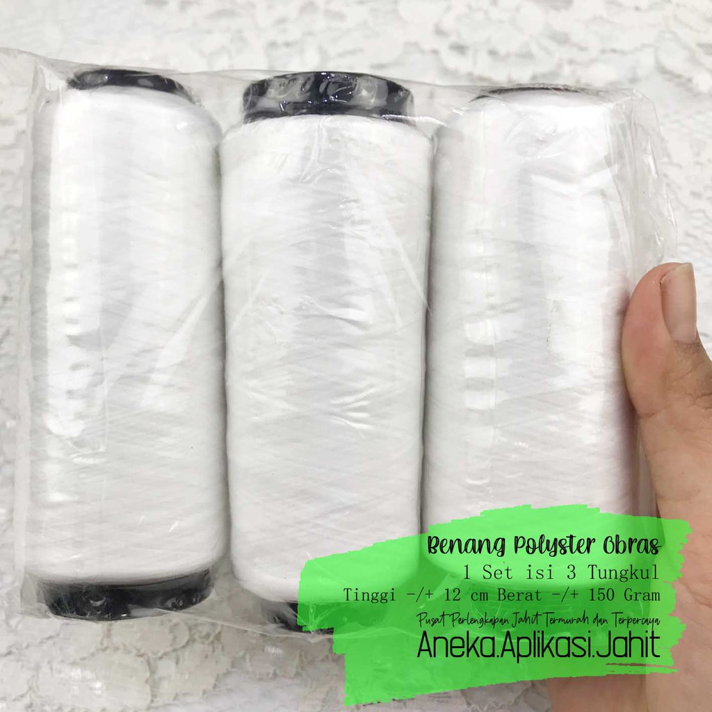 Jual [1/3] BENANG OBRAS KECIL / BENANG PINGGIR KECIL / BENANG POLYSTER ...
