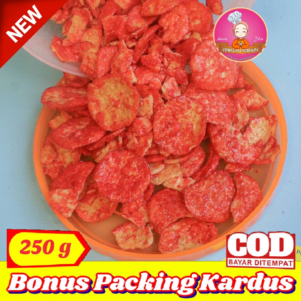 Jual Opak Medan 250g / Opak Mini Balado Cemilan Ribhun - snack kiloan ...