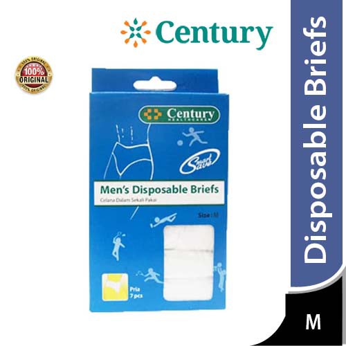 Jual Century Men's Disposable Briefs size M satu pack isi 7 pc / Celana ...