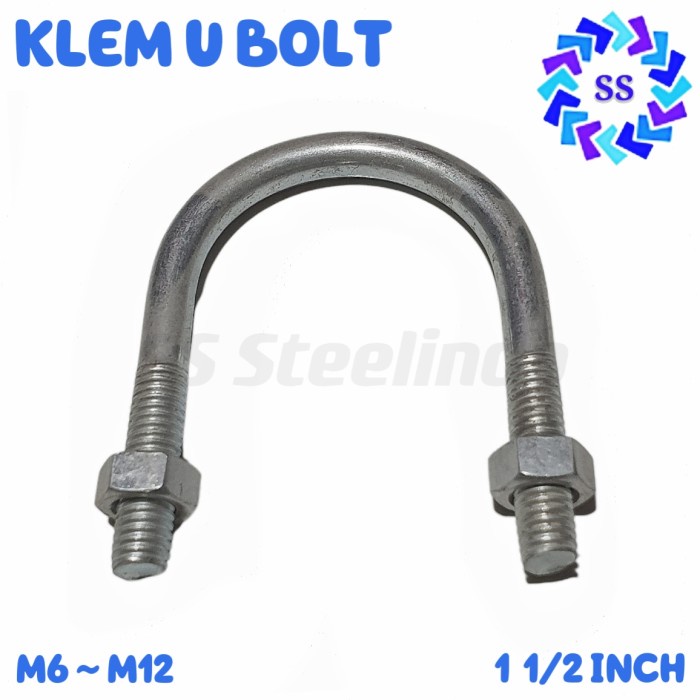 Jual KLEM BESI PIPA U BOLT PUTIH - 1 1/2 INCH | Shopee Indonesia