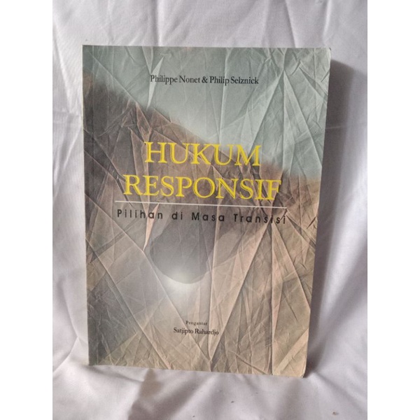 Jual HUKUM RESPONSIF PILIHAN DI MASA TRANSISI OLEH PHILUPPE NONET ...