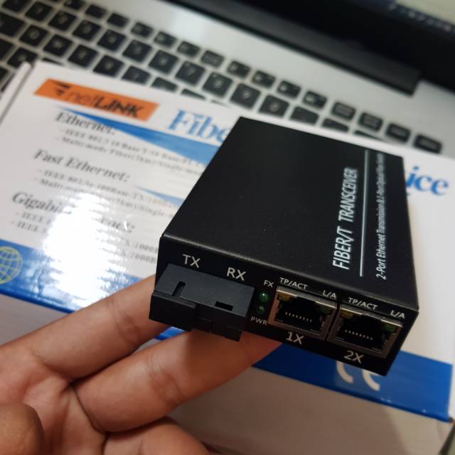 Jual Netlink B Converter Fiber Optik 2 Port Ethernet | Shopee Indonesia
