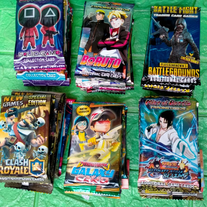 Jual 12 SACHET KARTU FOIL NARUTO FF BOBOIBOY JKT48 AMONG ML Pokemon ...