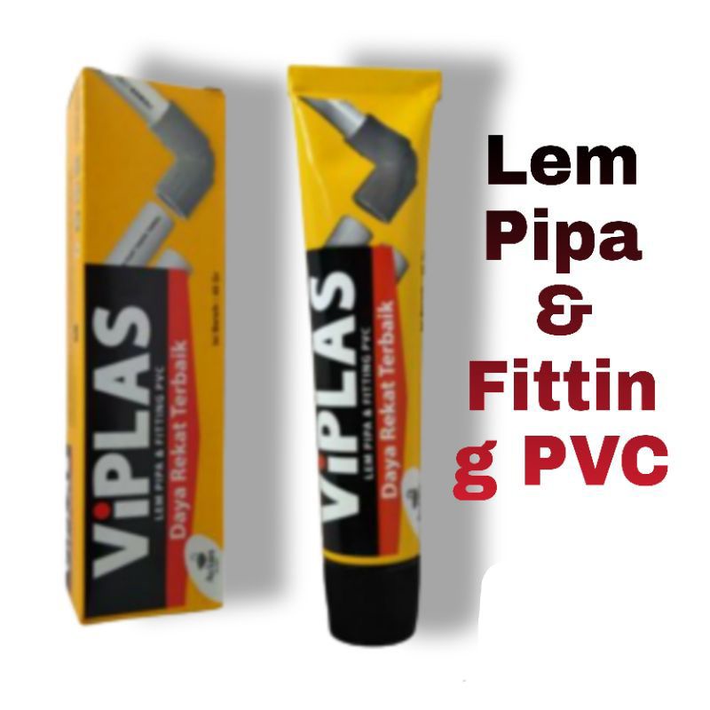 Jual VIPLAS Lem Pipa PVC 40 gr/Lem Fiting PVC Lem paralon serbaguna ...