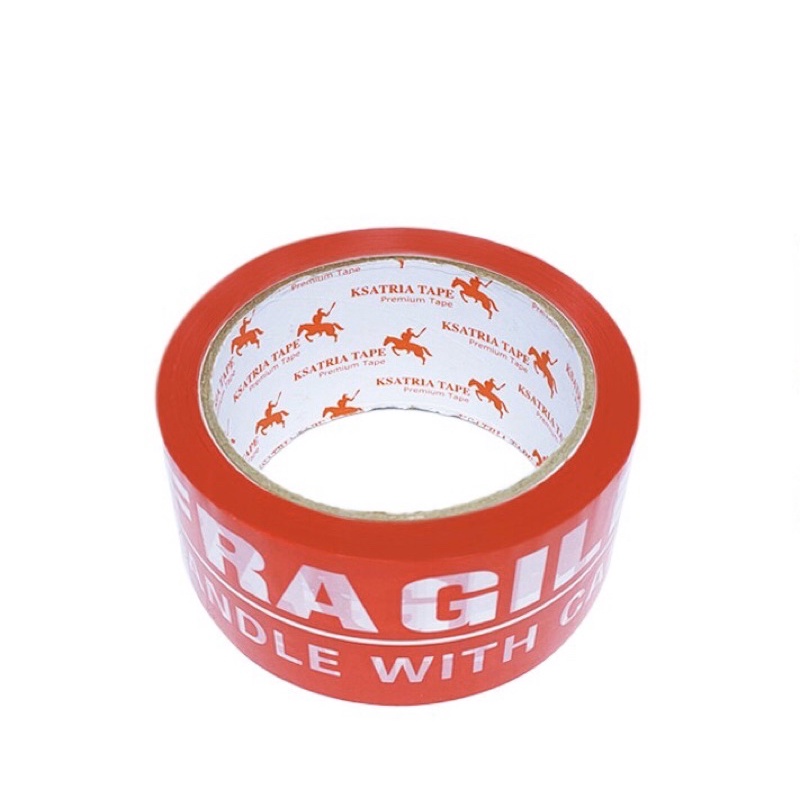 Jual LAKBAN MERAH FRAGILE 48MM x 50YARD/LAKBAN MERAH FRAGILE MURAH ...