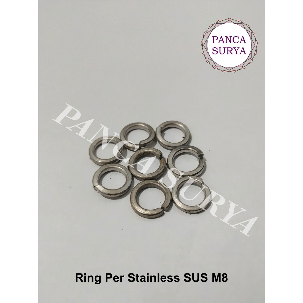Jual Ring Baut (Plat & Per) Stainless Steel SUS 304 M8 THE (MINIMAL ...