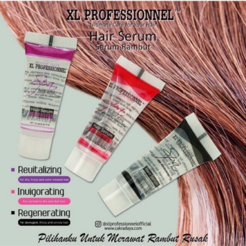 Jual XL Professionel Hair Serum Tube 10ml (Serum Vitamin Rambut ...