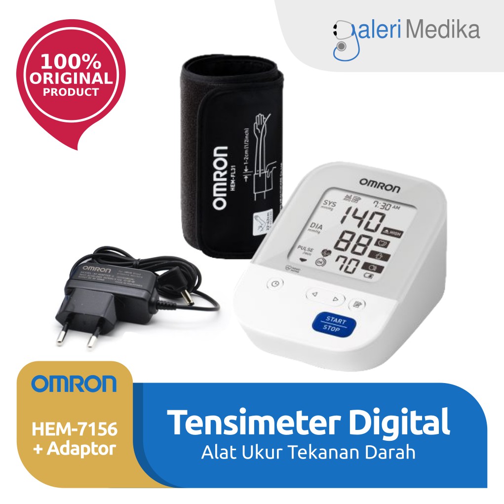 Jual Omron HEM-7156 Tensimeter Digital Lengan Deluxe + Adaptor - Alat ...