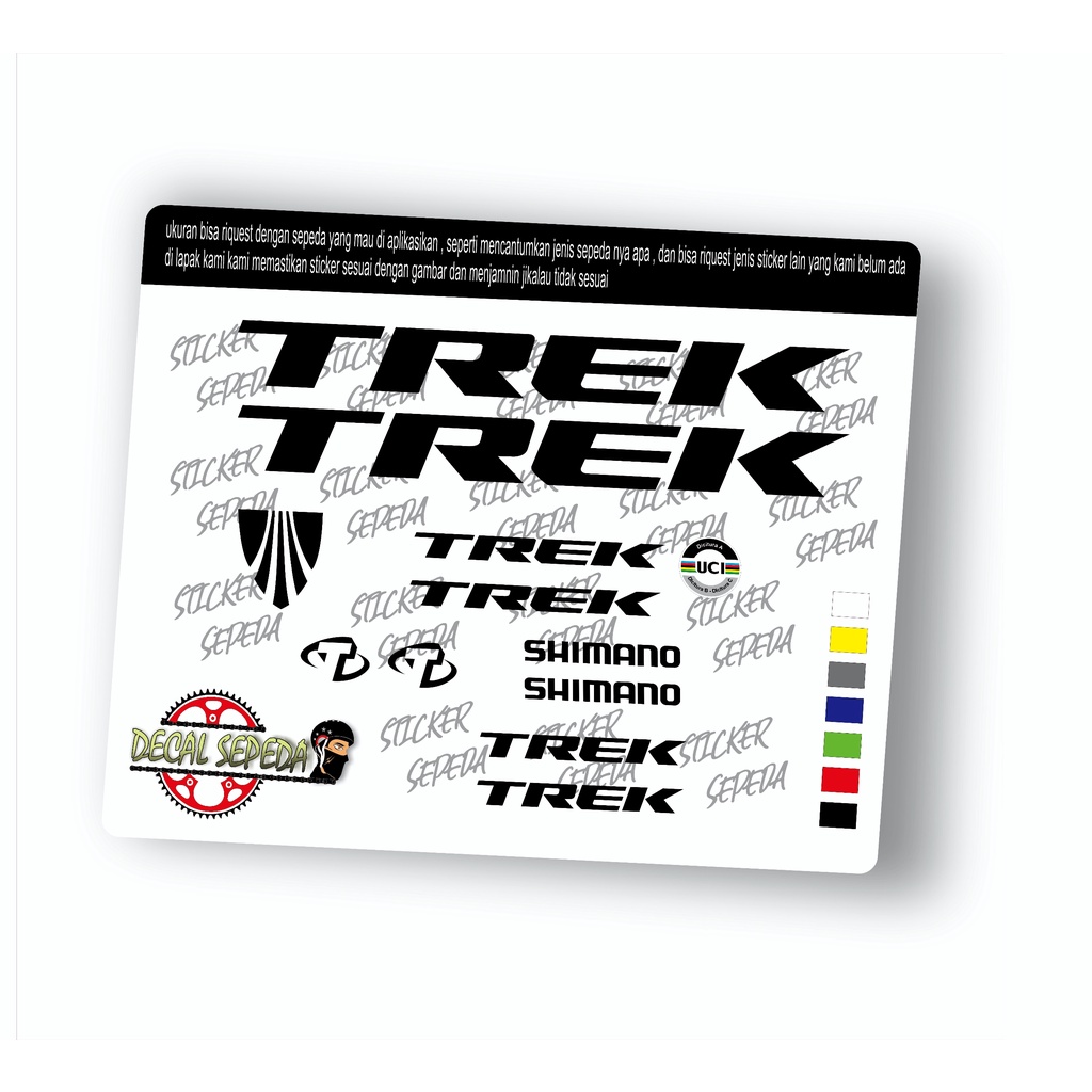 Jual decal sepeda trek - sticker sepeda trek full cutting | Shopee ...