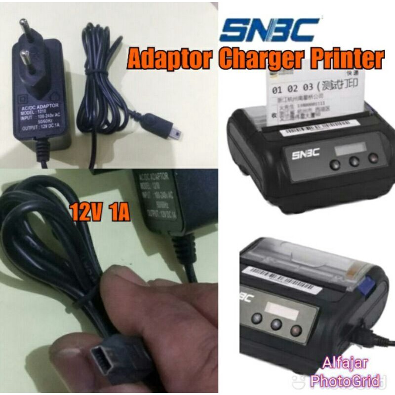 Jual Adaptor Charger 12V Mini Printer Kasir 80mm Label SNBC BTP P33 P32 | Shopee Indonesia