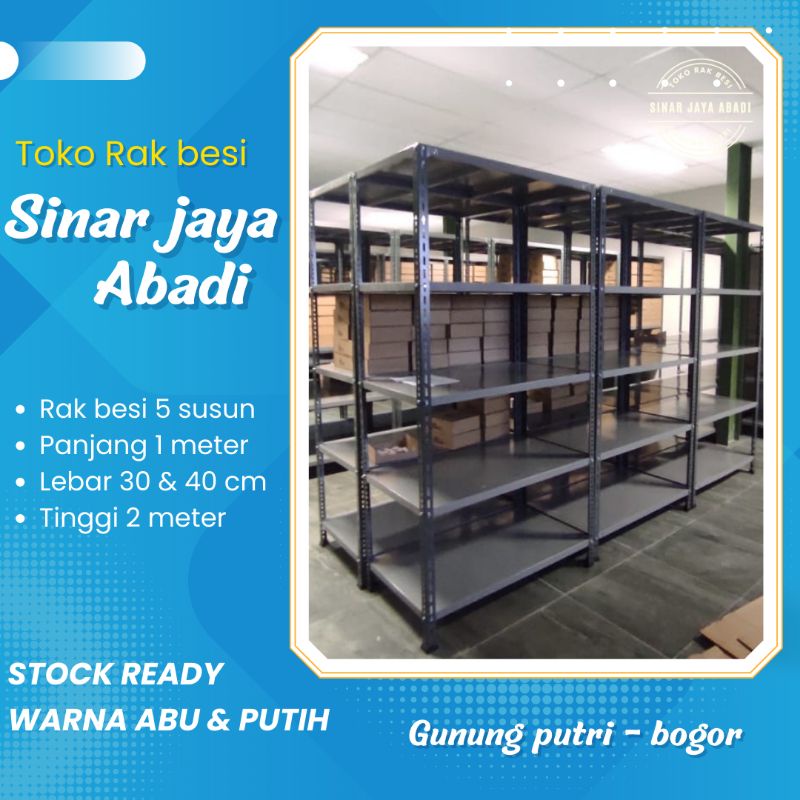 Jual Rak besi 5 susun serbaguna /rak warung /toko/gudang/garasi Tiang ...