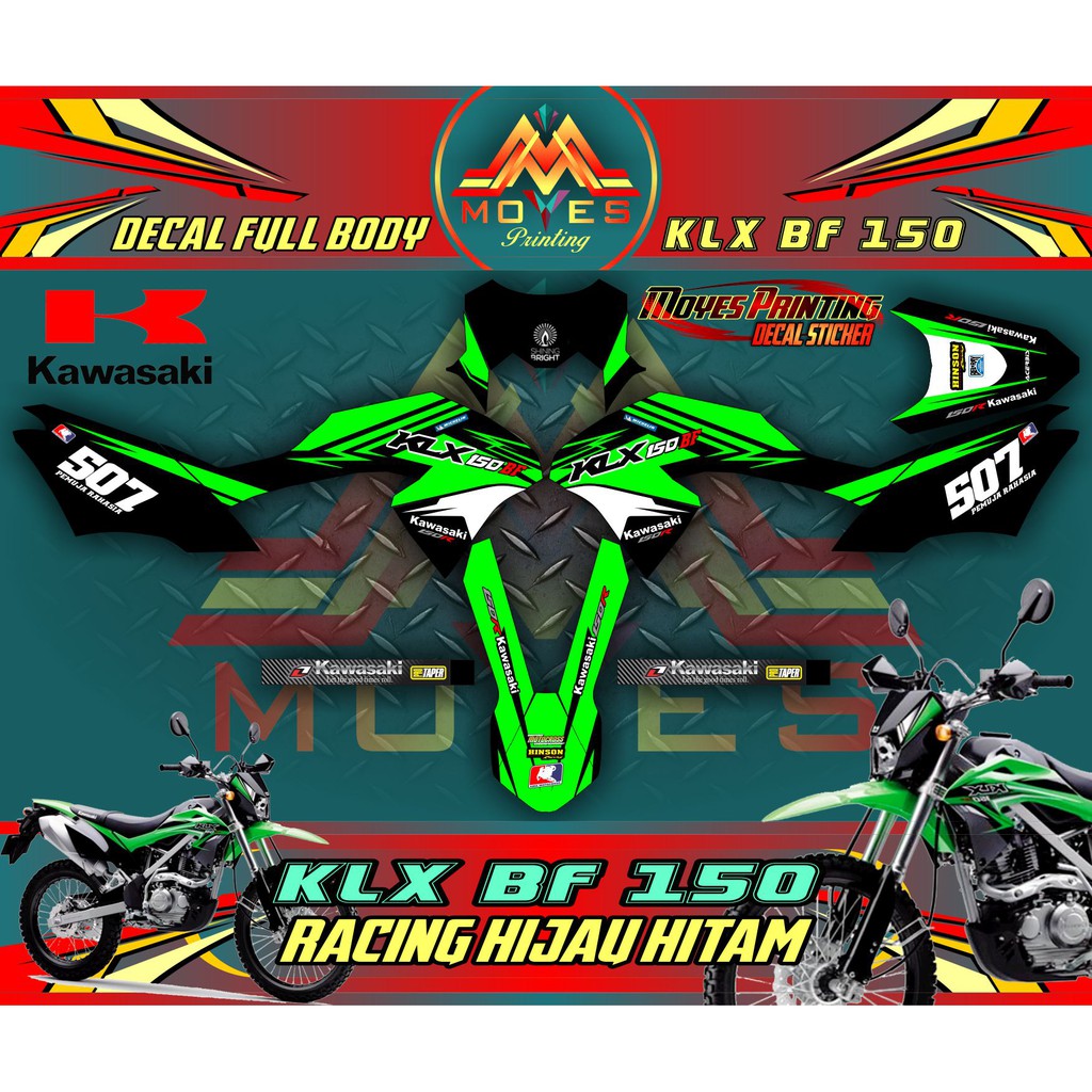 Jual Sticker Full Body Kawasaki KLX BF 150 - Decal Sticker Motor KLX BF ...