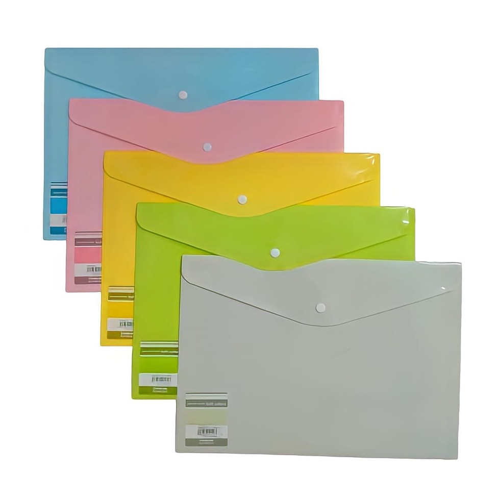 Jual MAP KANCING FOLIO / A4 KING JIM SOFT COLOUR TRANSPARAN 744 FILE ...