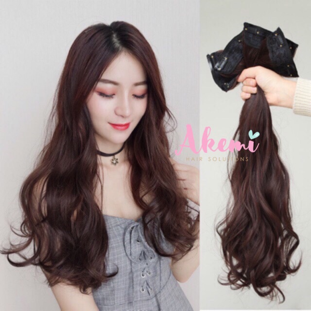 Jual HAIRCLIP AKEMI 3 LAYER - WAVE WAVY 60cm [ rambut palsu wanita hair ...