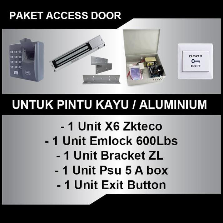 Jual Paket Access Control X6 / Paket Access Door Lock Emlock 600Lbs ...