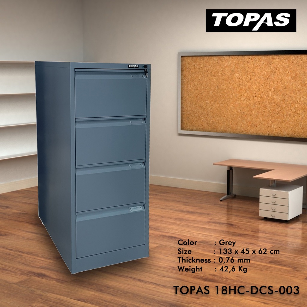Jual Lemari Kantor Besi File Arsip 4 Laci Filling Cabinet | Shopee ...