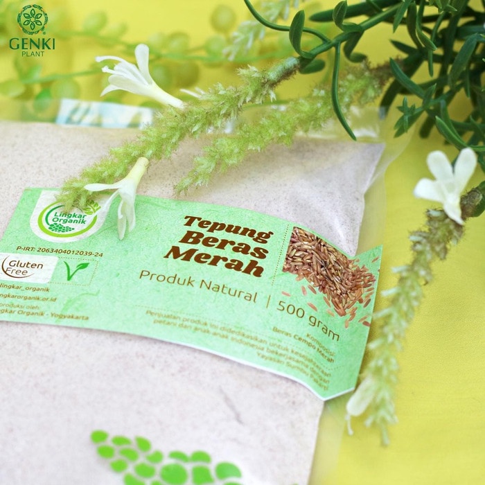 Jual ketan-beras-tepung- tepung beras merah lingkar organik - 500 g ...