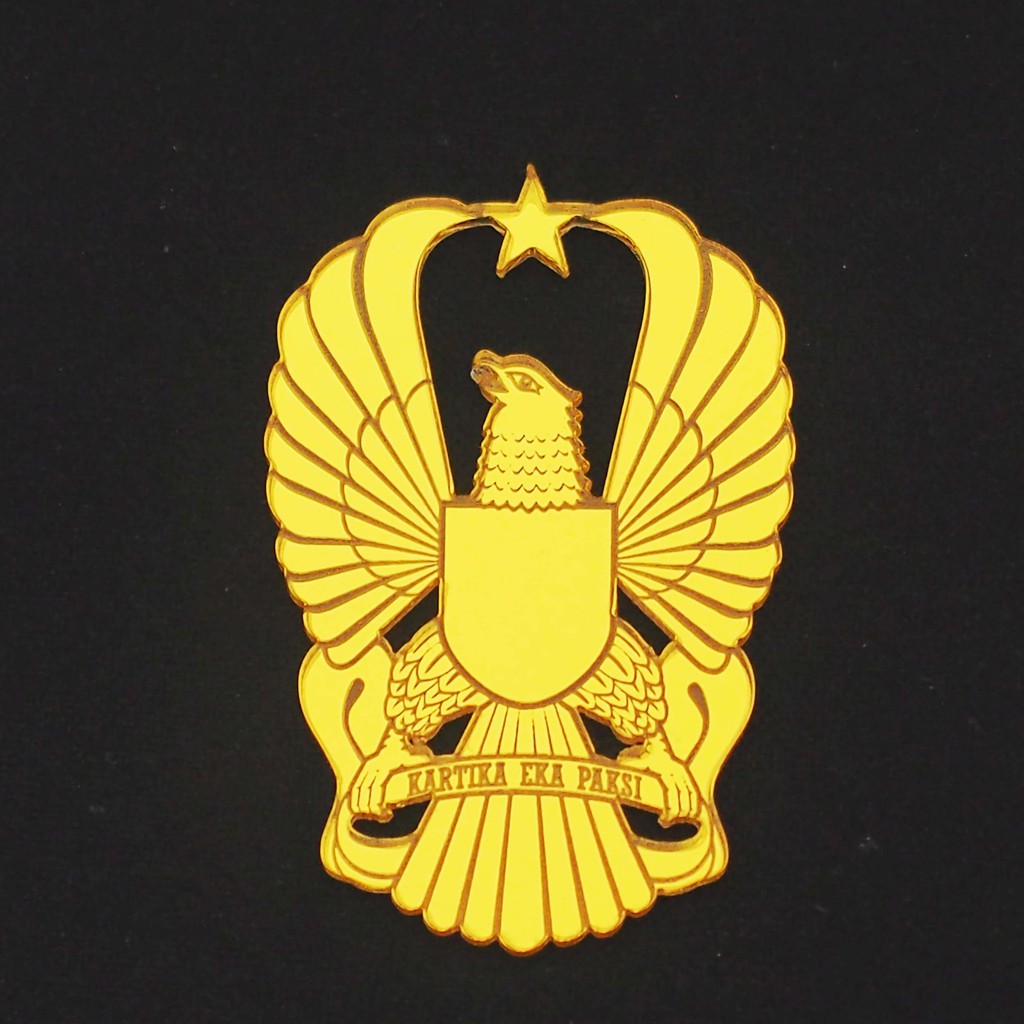 Jual Logo TNI AD Kartika Eka Paksi Akrilik GOLD Miror/Mahar/Seserahan ...