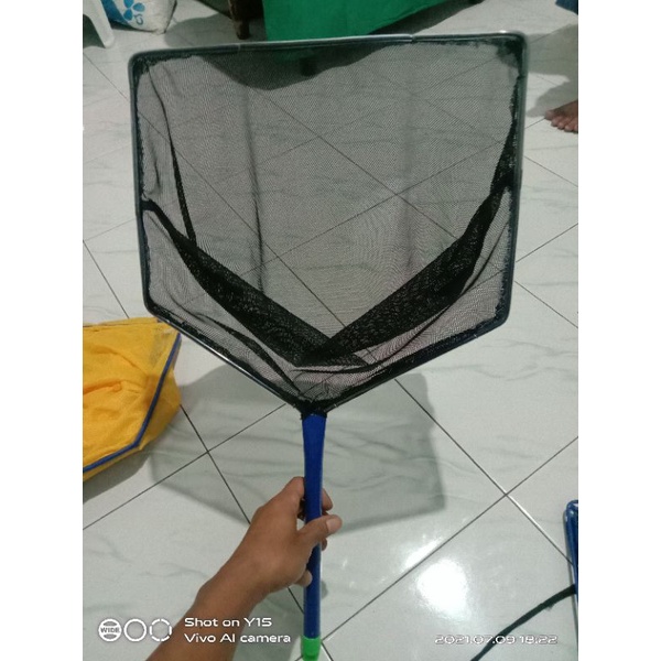 Jual serok.seser ikan halus 40cm gagang besi 30cm | Shopee Indonesia