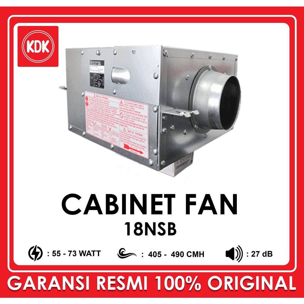 Jual KDK 18NSB – Exhaust Cabinet Fan 18 cm Kipas Angin Hisap Kantor ...