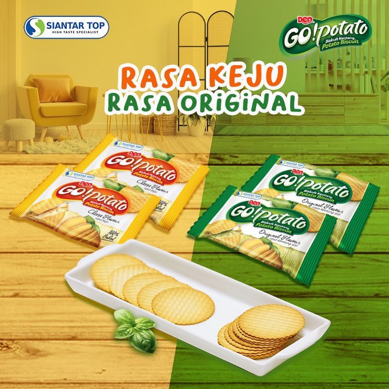 Jual Go Potato 20 Renceng Biskuit Kentang Rasa Original. Biskuit ...