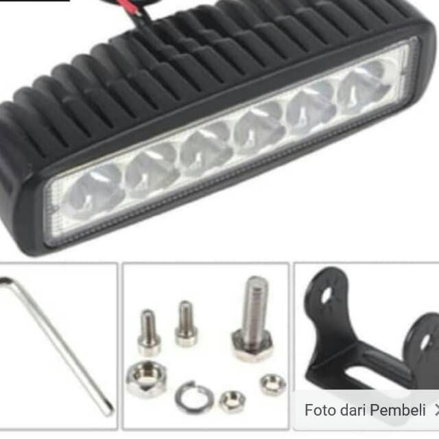 Jual E97 Lampu tembak LED Bar CREE 6 mata titik worklight Offroad ...