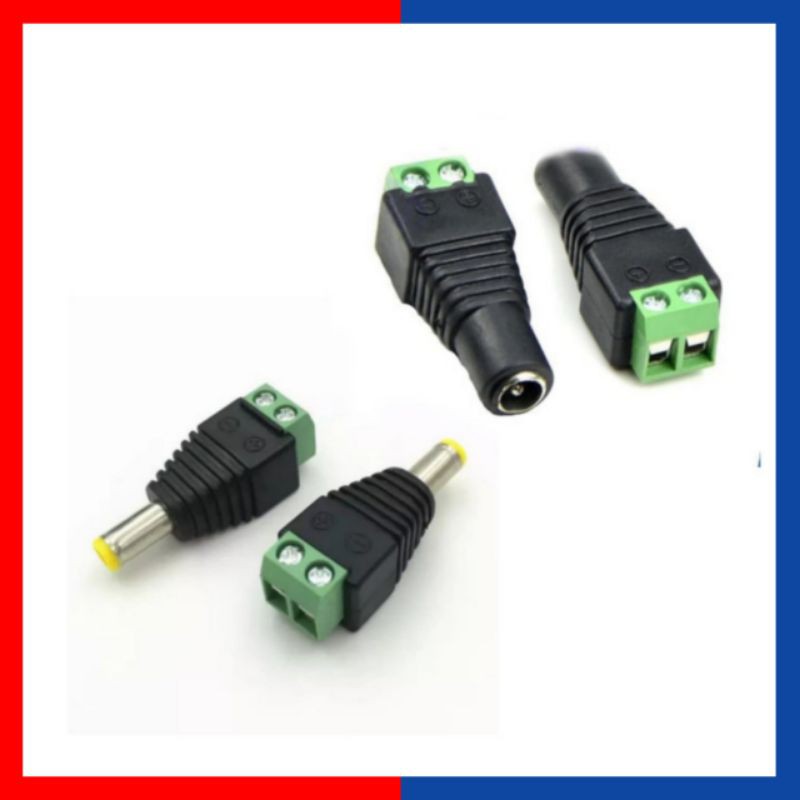 Jual CONNECTOR JACK DC CCTV MALE/FEMALE | Shopee Indonesia