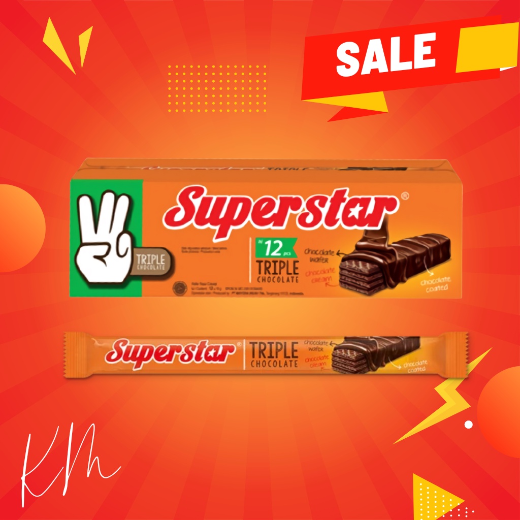 Jual Superstar Roma Wafer Coklat Box SUPER STAR isi 12 pcs | Shopee ...