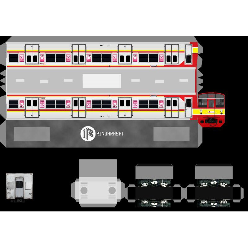 Jual lembaran pola papercraft KRL skala 50 | Shopee Indonesia