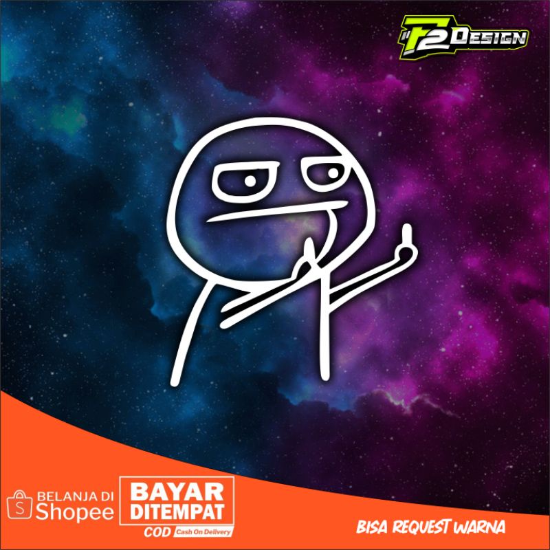 Jual STICKER MIDDLE FINGER FUCEK CARTOON LUCU MOBIL LAPTOP MOTOR ...