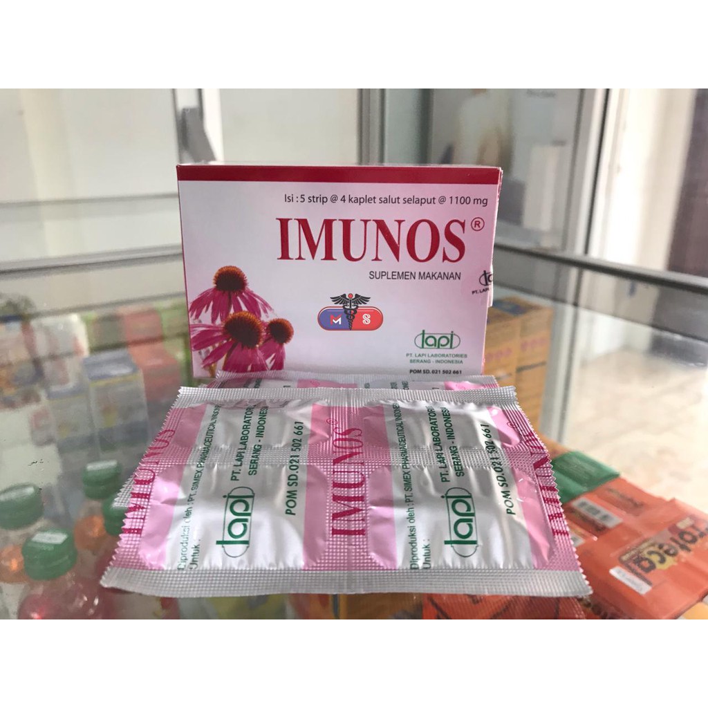 Jual Imunos Strip isi 4 kaplet @1100mg/Suplemen Kesehatan/Daya Tahan ...