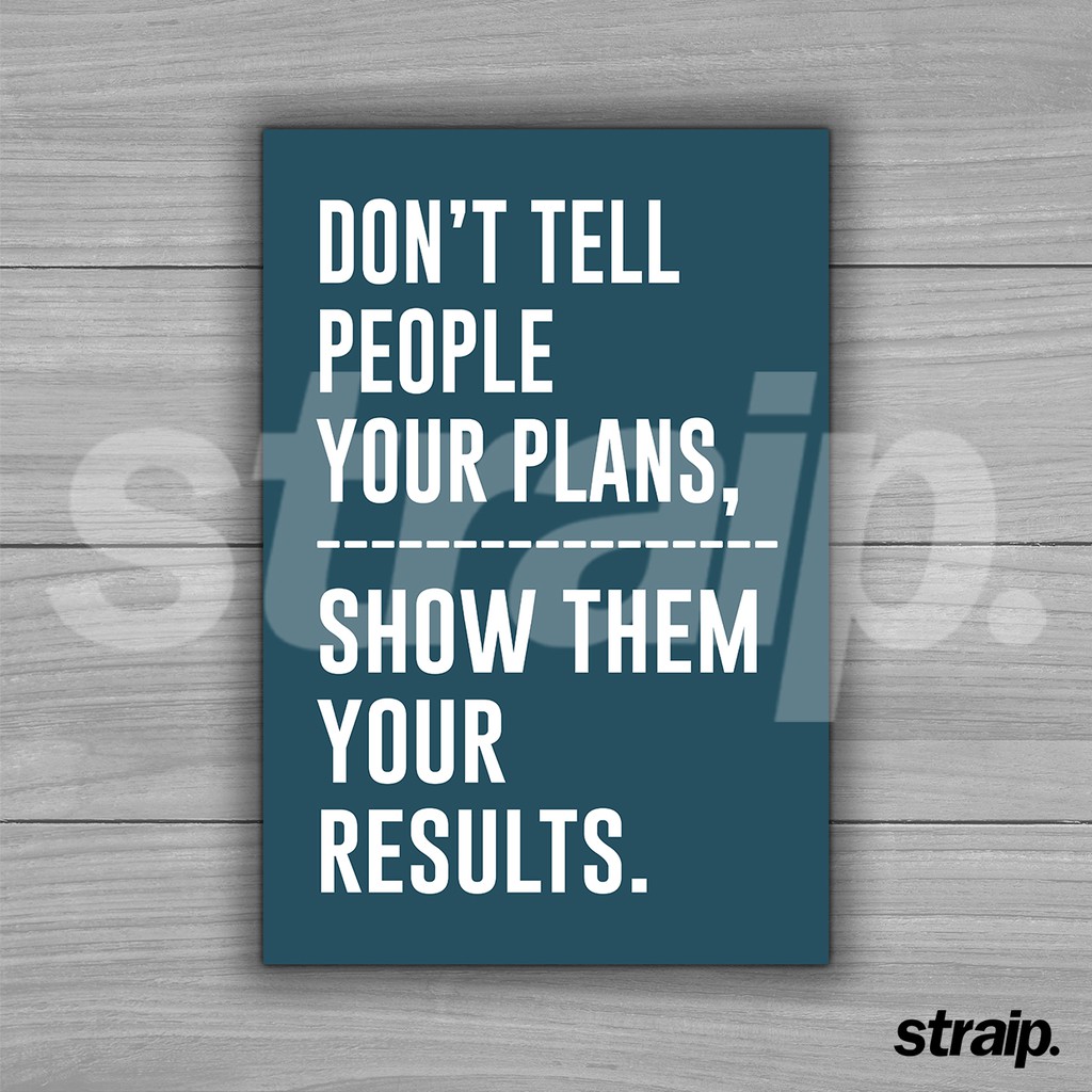 Jual POSTER SIGN KAYU MOTIVASI - DON'T TELL | Shopee Indonesia