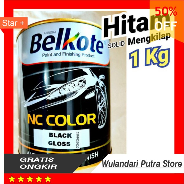 Jual Cat Hitam Mengkilap NC Black Gloss 1Kg Belkote Belkot Glos 1 Kg ...