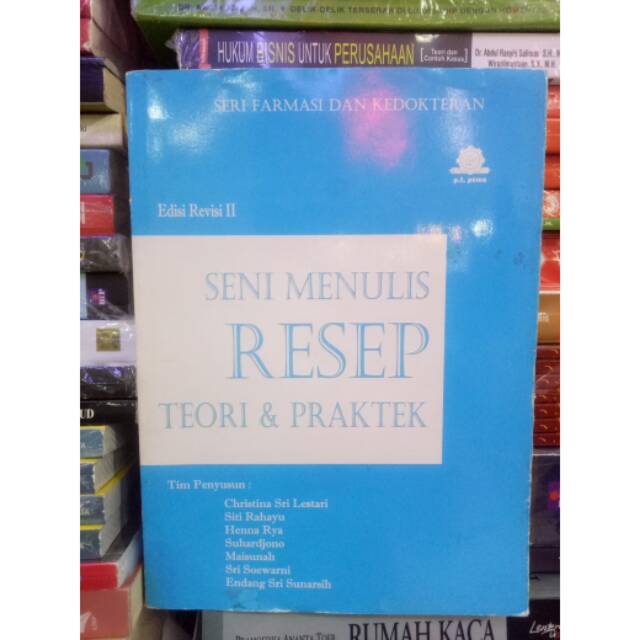 Jual Seni menulis resep teori dan praktek christina sri lestari ...