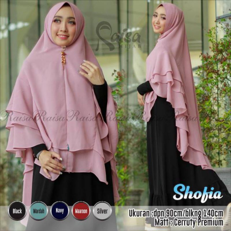 Jual KHIMAR SYAR'I SHOFIA RAISA HIJAB KHIMAR JUMBO CANTIK PREMIUM ...