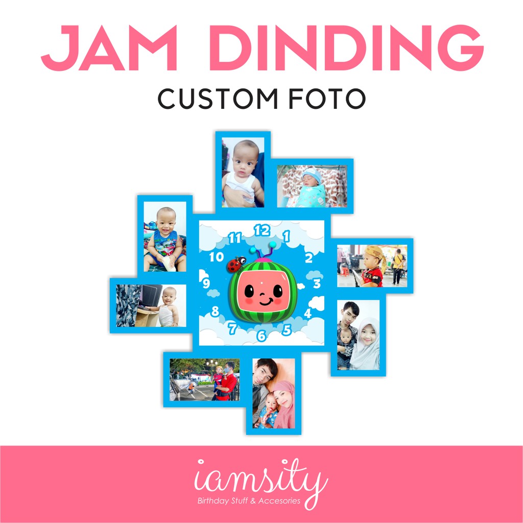 Jual Jam dinding custom foto kado nikah wisuda ulang tahun souvenir ...