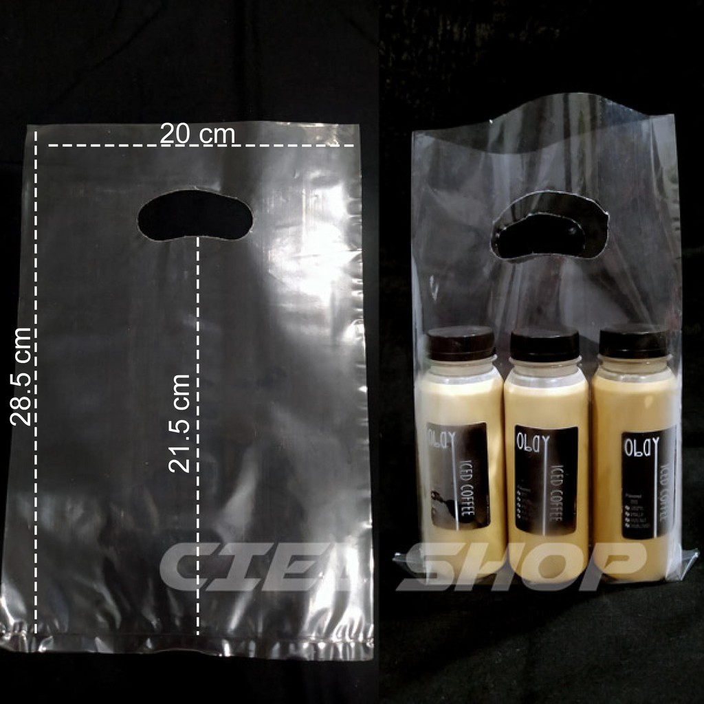 Jual Kantong plastik kresek PP bening tebal kemasan makanan botol cup ...