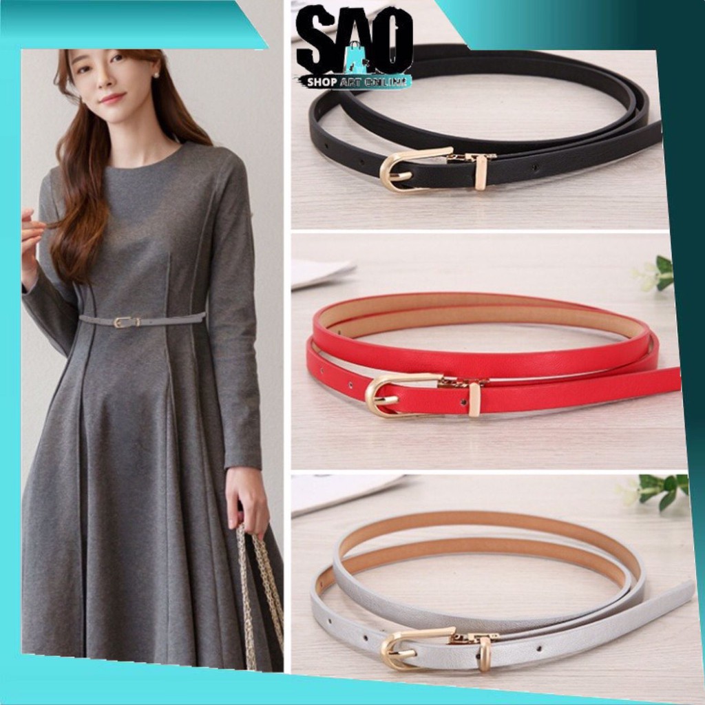 Jual SAO - Gesper Belt Kecil Wanita Bahan Kulit PU / Tali Pinggang ...