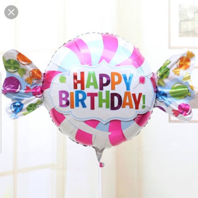 Jual balon foil permen besar candy happy birthday size 64x40cm | Shopee ...
