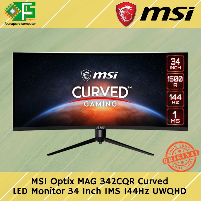 Jual MSI Optix MAG342CQR LED Gaming Monitor 34 Inch Curved 144Hz 1MS ...