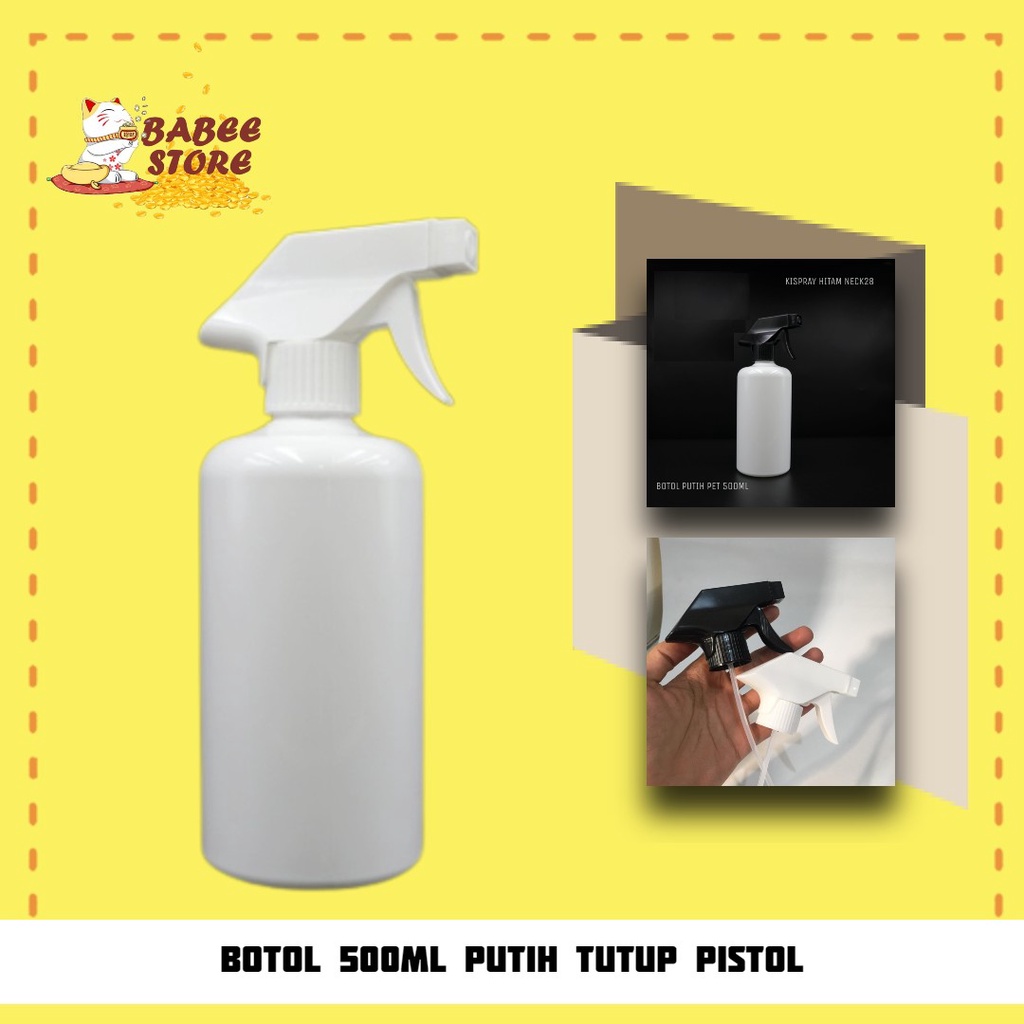 Jual BABEE - BOTOL 500ML PUTIH SPRAY BIG TRIGGER / BOTOL PLASTIK 500ML ...