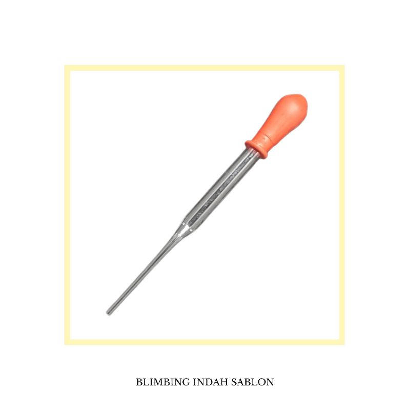Jual Pipet Kaca 11 cm Karet Glass Tetes Cairan Kimia Laboratorium Sains ...