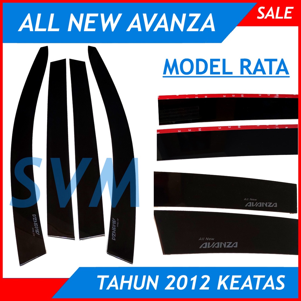 Jual Talang Air Slim Toyota All New Avanza 2012-2021 Model Slim Rata Flat Bahan Akrilik ...